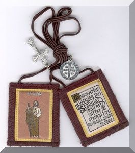 St Jude Scapular - Brown Scapular - Saint Jude - Catholic Saint